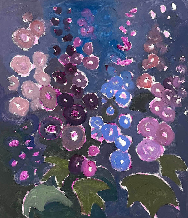 Caroline Hall : Delphiniums - Modern ArtBuyer